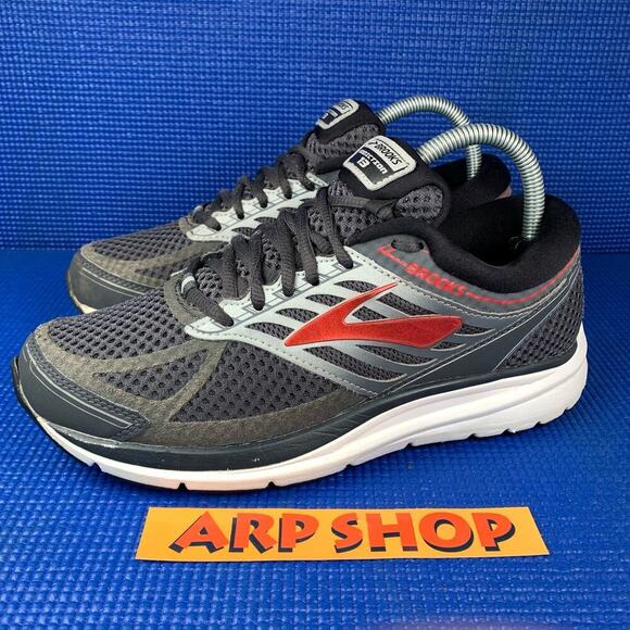 Brooks | Shoes | Brooks Addiction3 Mens Us 7 Black Red Athletic Running ...